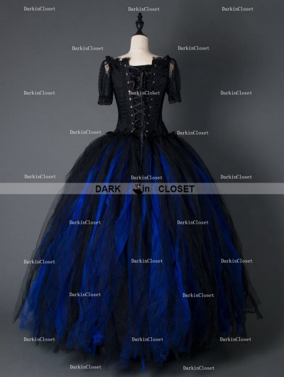 Blue Gothic Prom Dresses