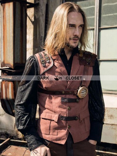 Steampunk Clothing Men Vests
