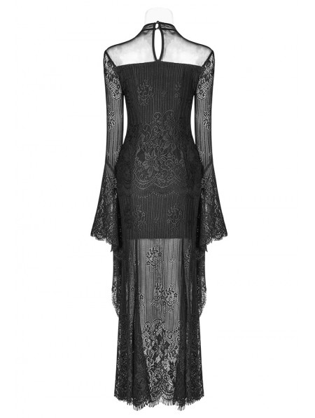 Punk Rave Black Gothic Daily Wear Lace Maxi Dress - DarkinCloset.com Punk Rave Black Gothic Daily Wear Lace Maxi Dress - DarkinCloset.com