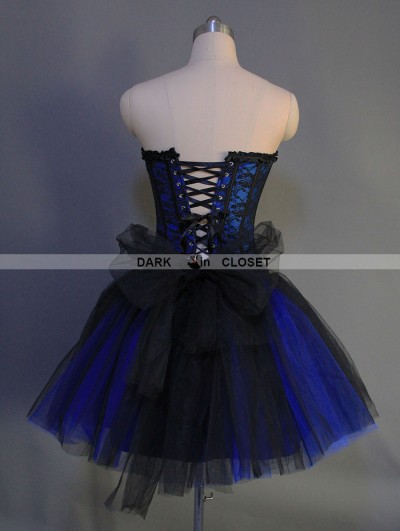 Short Blue Gothic Dresses