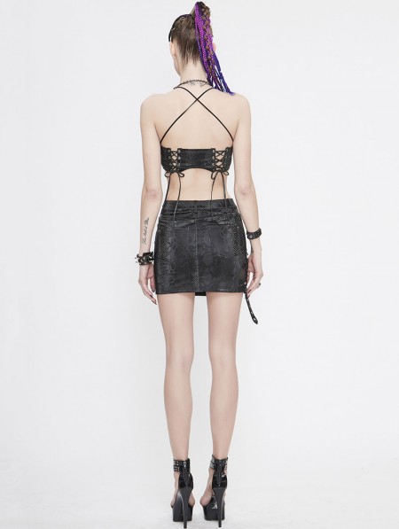 Devil Fashion Black Gothic Punk Sexy Vest Top For Women