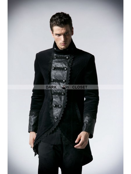 Punk Rave Black Double Breasted Gothic Jacket for Men - DarkinCloset.com