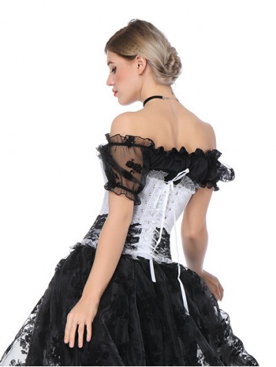 White Victorian Corset Dress