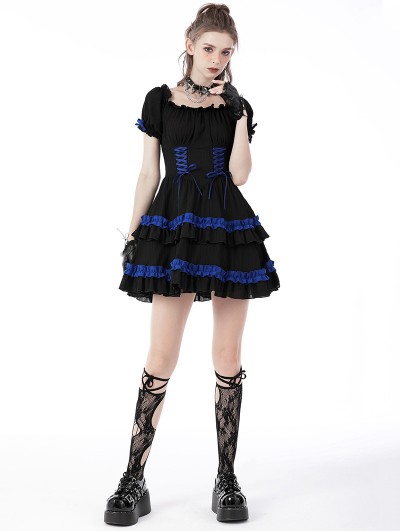 Short Blue Gothic Dresses